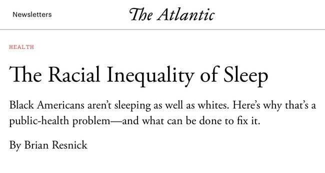 Sleep is racist or something – HotAir