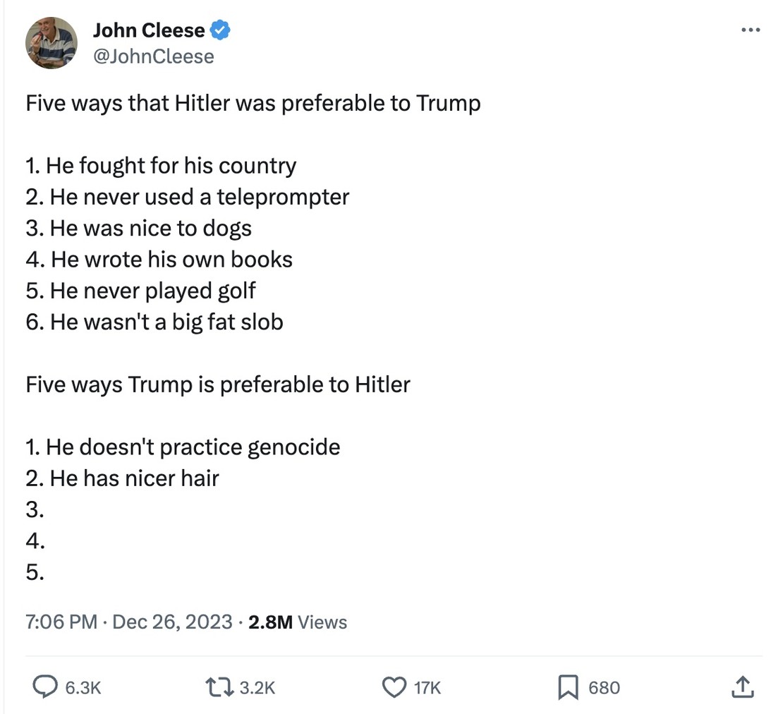 John Cleese's Joke Fell Flat...but He Makes a Good Point About Humor ...