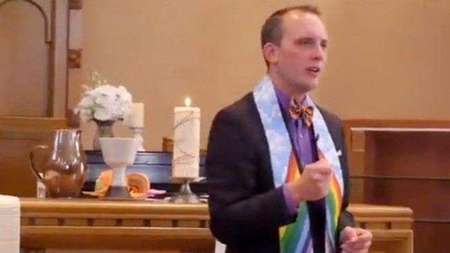 WATCH: Rainbow-Adorned Priest Delivers Woke Sermon: 'God Is Trans' – PJ ...