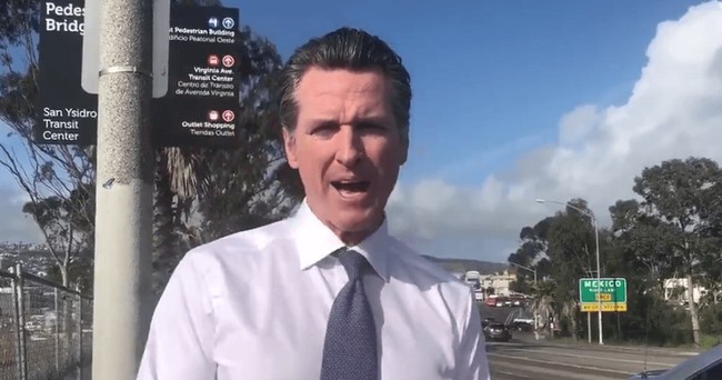 Gavin Newsom Visits San Ysidro Port of Entry to Claim "There's No ...