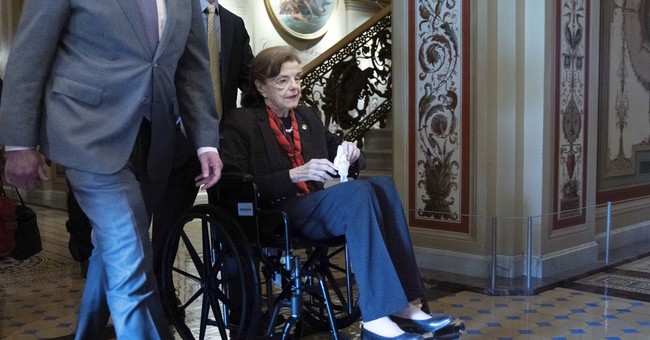 Rare sighting: Senator Feinstein spotted in the Senate back to work ...
